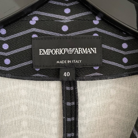 Emporio Armani | Jackets & Coats | Armani Blazer Navy Blue With Detailing Aesthetic Womens ...